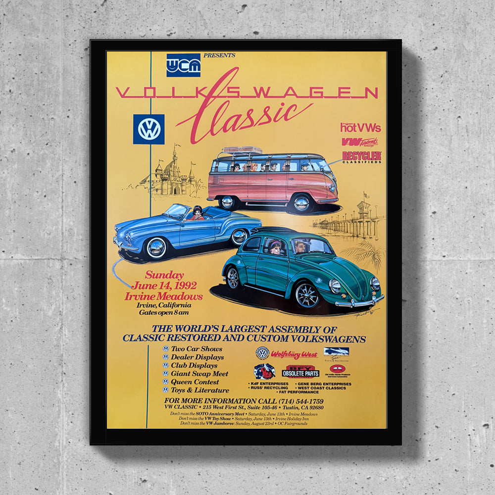 Circa 1992 VW Classic car show poster – project-therapy-design